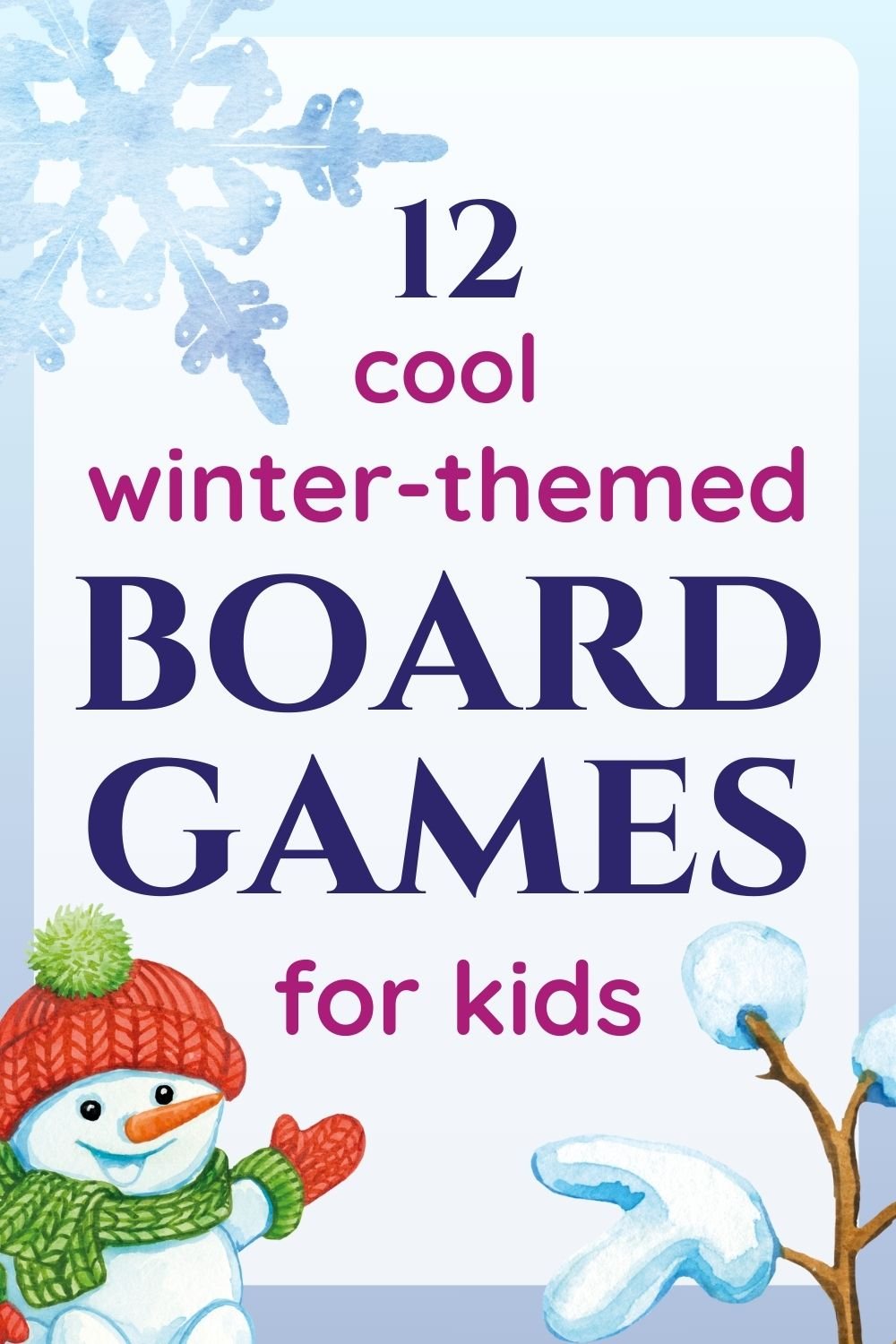12 Winter Themed Board Games for Kids