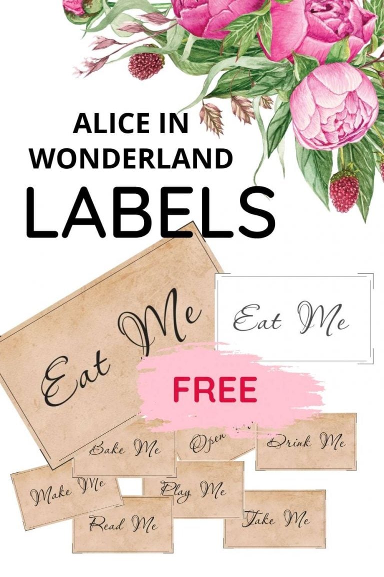 Alice In Wonderland Printables (Labels: Eat Me, Drink Me etc.)