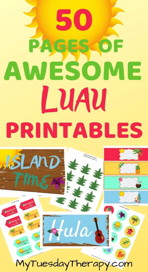 Luau Printables - 50+ Pages of Hawaiian Fun