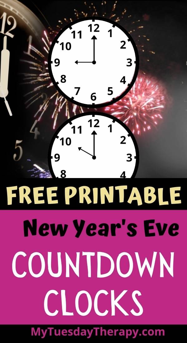 New Year s Eve Countdown Clocks Free Printable New Year s Eve Countdown Clocks Free Printable