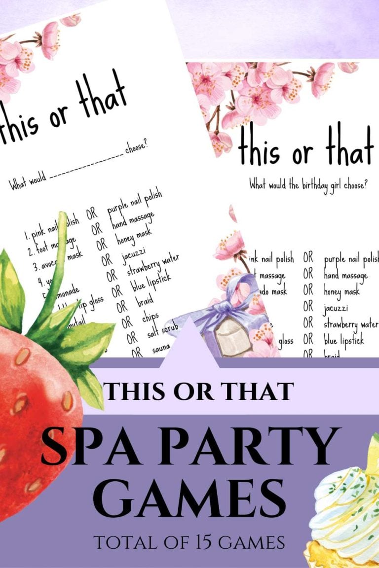 15 Exciting Spa Party Games