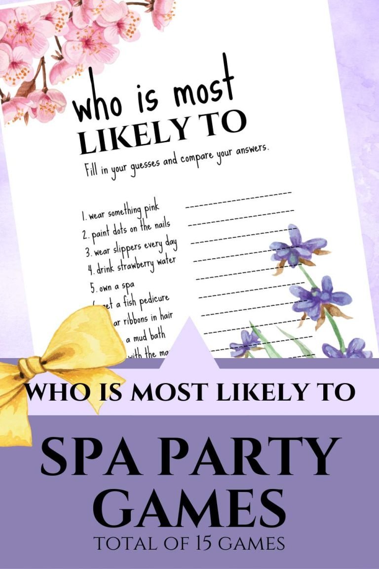 15 Exciting Spa Party Games